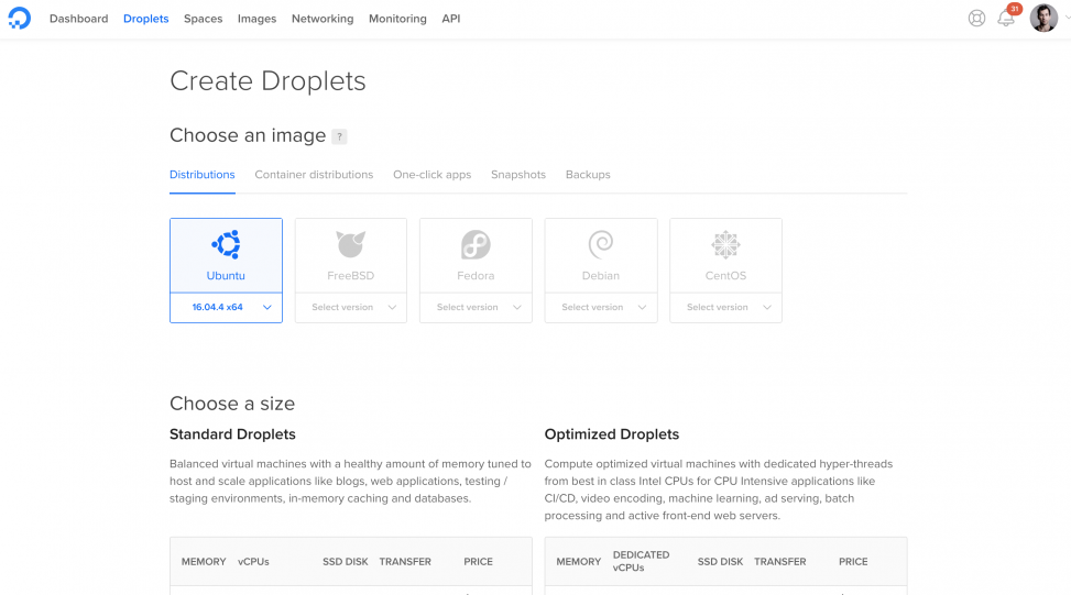 Data Coding Create A Droplet Digital Ocean Data36