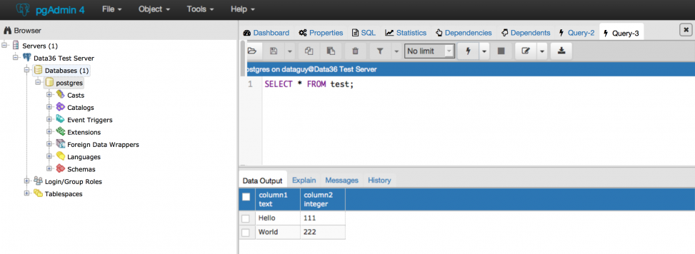 data coding pgadmin sql queries - Data36