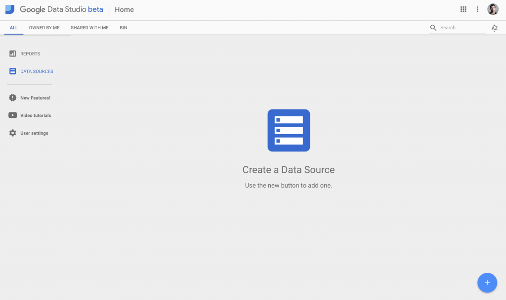 connect Google Data Studio to PostgreSQL - data source landing - Data36