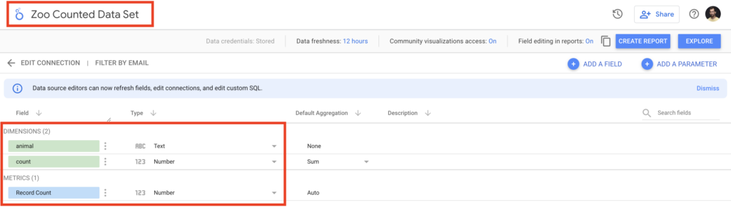 connect Looker Studio to PostgreSQL - zoo counted dataset - Data36 connect Looker Studio to PostgreSQL - zoo counted dataset - Data36