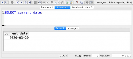 SQL current date (and time, month, year, etc.) in postgreSQL