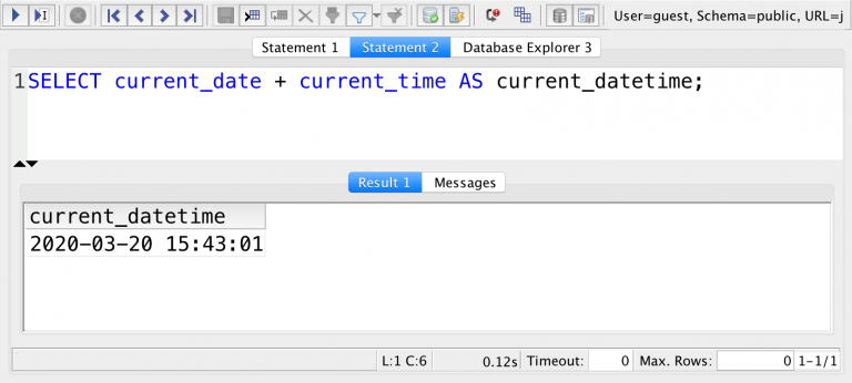 SQL current date (and time, month, year, etc.) in postgreSQL
